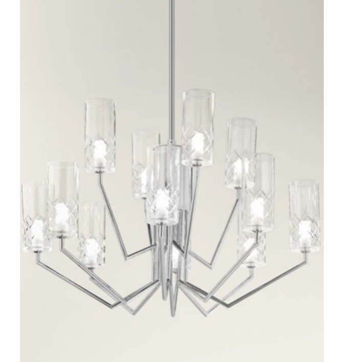 Zaneen-Panzeri Leo De Carlo Bri-Bri 18 Light Suspension Chandlier ...