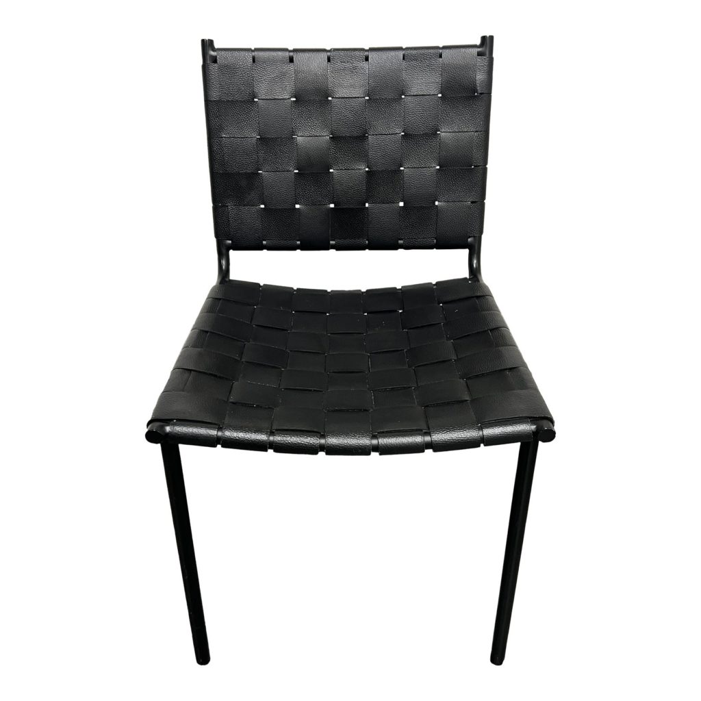 CB2 Woven Black Leather Dining Chair. Original Price: $450 - Design ...