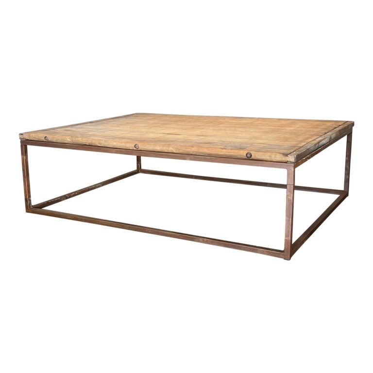 Restoration Hardware Selvaged Wood Coffee Table - Design Plus Gallery