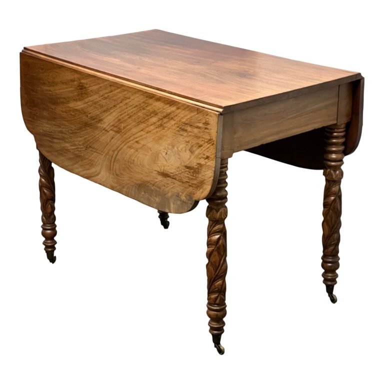 Antique Drop Leaf Table on Casters - Design Plus Gallery