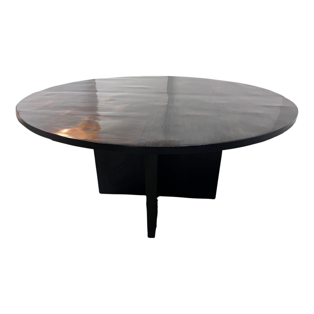 Restoration Hardware Wyeth Split Bamboo Round Dining Table. Original Price: $7,635 - Design Plus ...