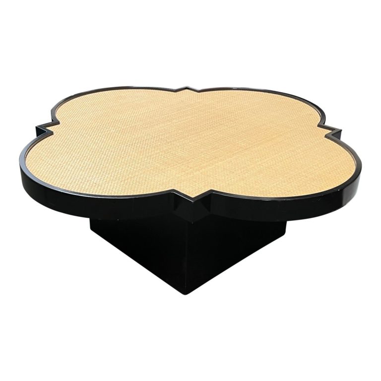 Quatrefoil Wicker Coffee Table - Design Plus Gallery