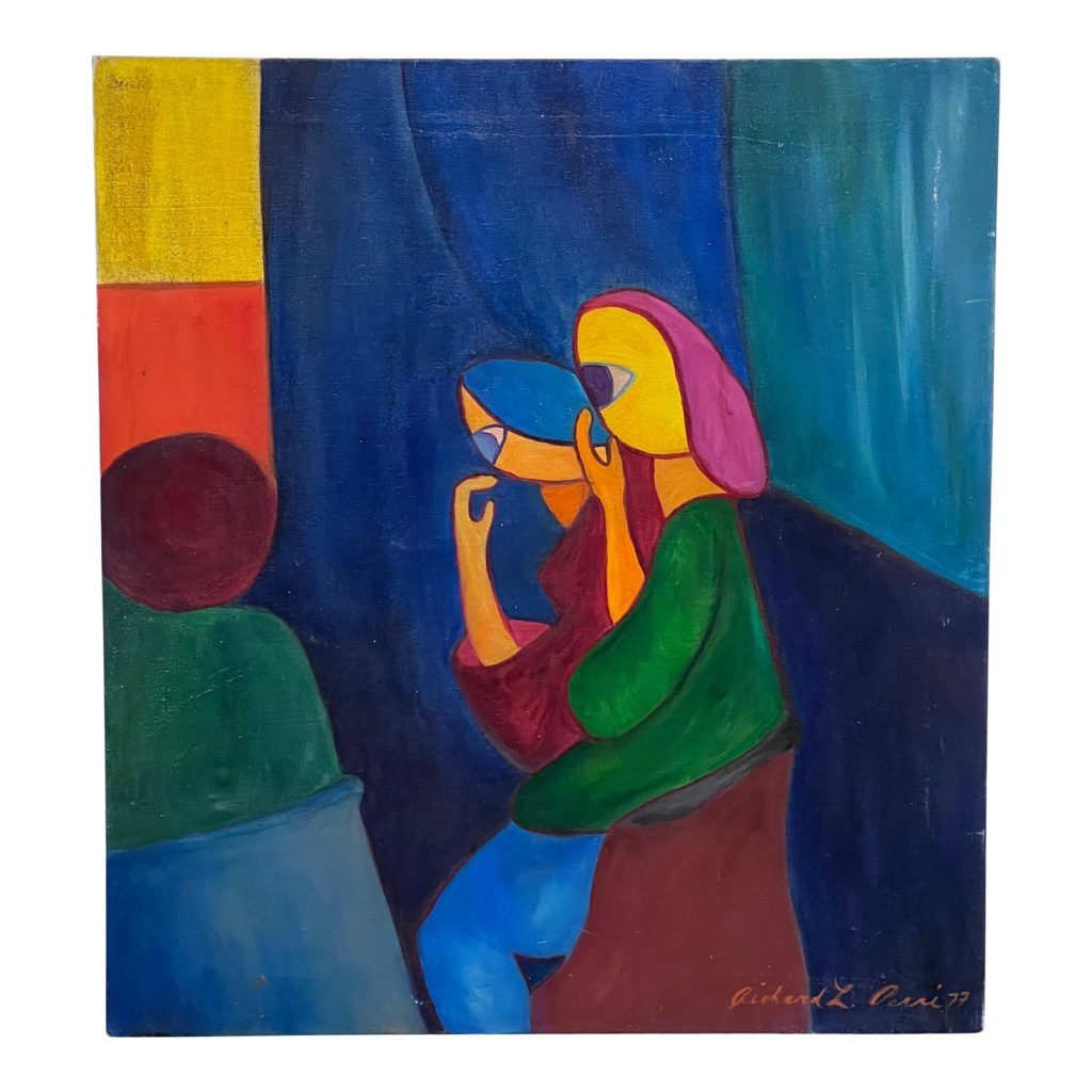 Richard L. Perri Praying Original Artwork, Signed + Dated 1977 - Design ...