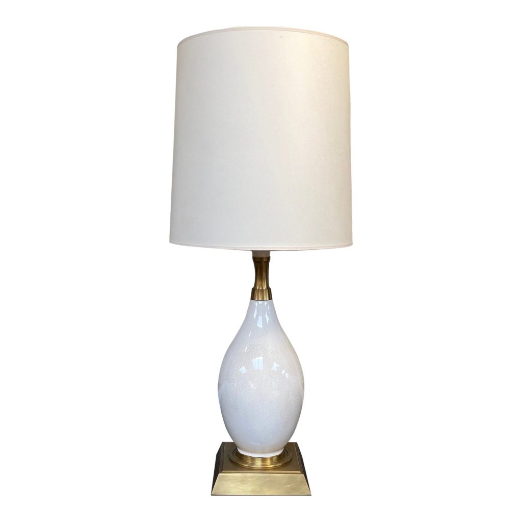 Visual Comfort Ivory + Brass Table Lamp - Design Plus Gallery