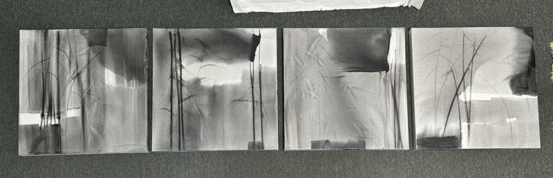 Isabel Wyatt "Moonbeams" Original Acrylic Paintings, Set of 4 - Design ...