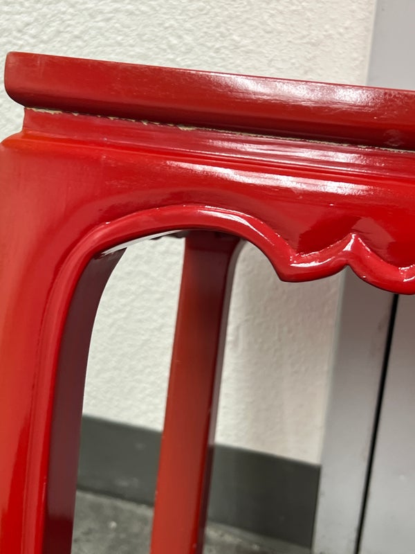 Vintage Traditional Red Lacquered Console - Design Plus Gallery