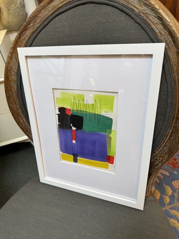 Isabel Wyatt “Color Forms 2” Custom Framed Painting - Design Plus Gallery