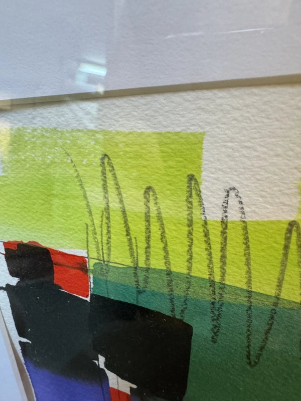 Isabel Wyatt “Color Forms 2” Custom Framed Painting - Design Plus Gallery