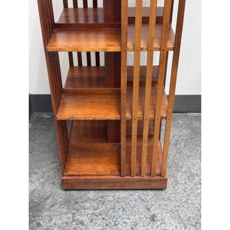 Circa 1999 Stickley Mission Collection Revolving Bookcase - Design Plus ...