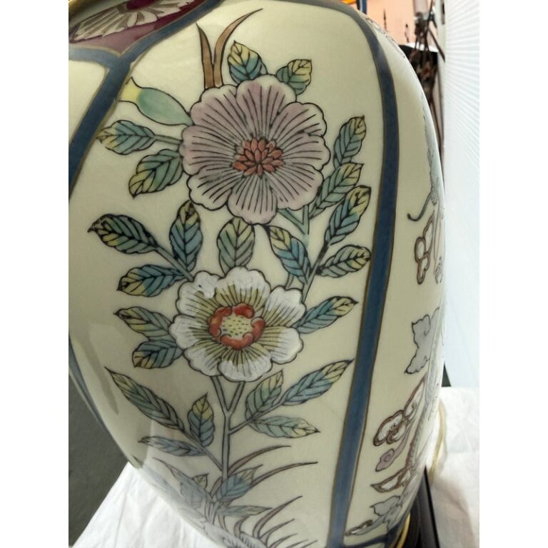 Ethan Allen Chinoiserie Ceramic Table Lamp - Design Plus Gallery