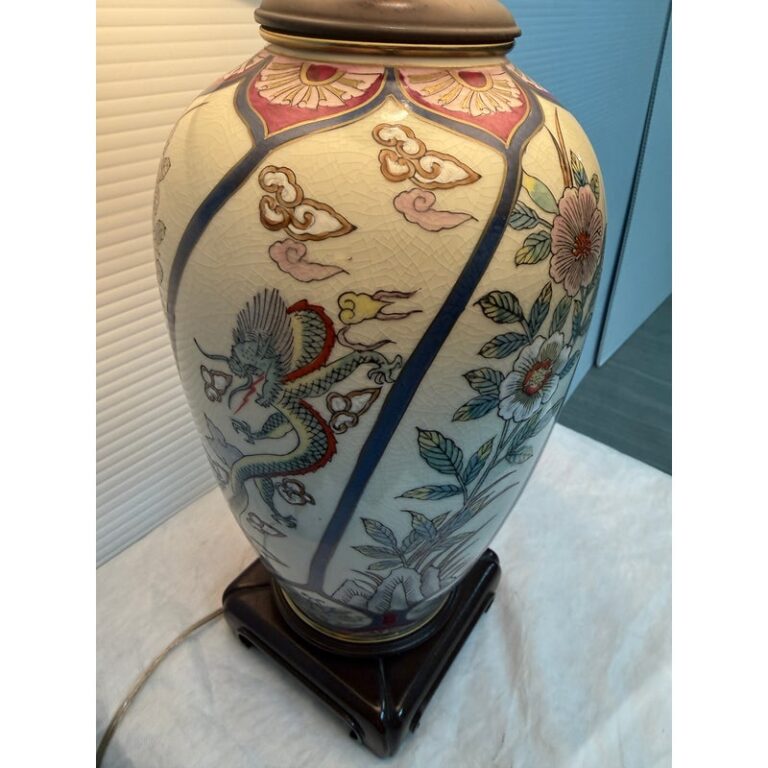 Ethan Allen Chinoiserie Ceramic Table Lamp - Design Plus Gallery