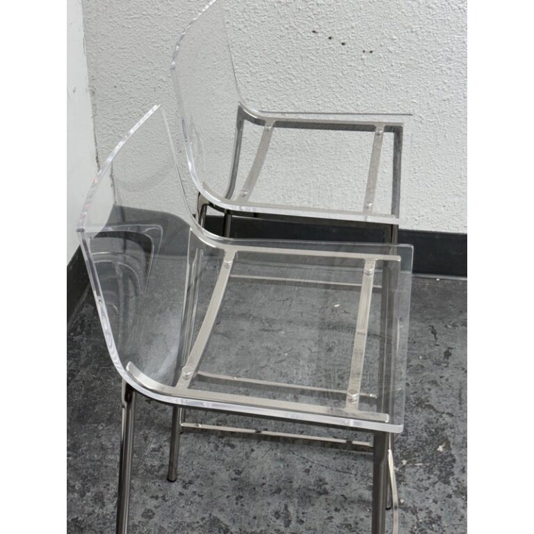 CB2 Chiaro Clear Acrylic Counter Stools, Pair. Original Price: $600 ...