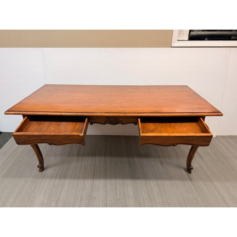 French Country Desk With Carved Cabriole Legs - Design Plus Gallery