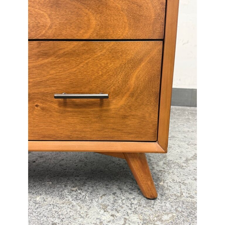 Alpine Furniture Flynn Mid Century Four Drawer Dresser + Pull Out ...