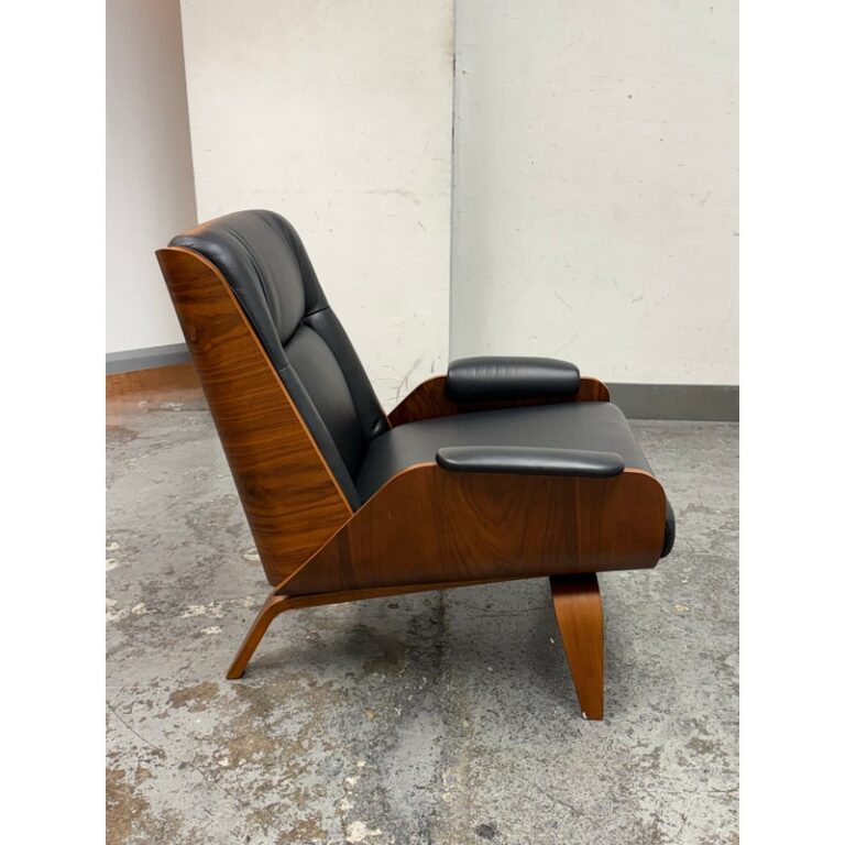 Paulo Bent Ply Leather Chair