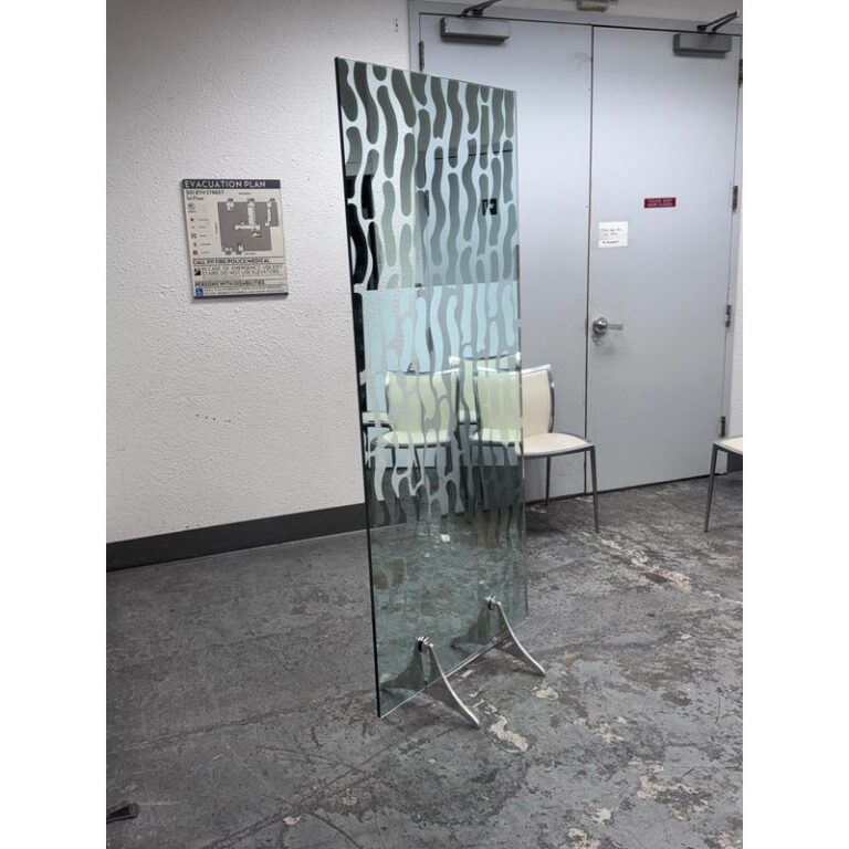 Post Modern Fiam Italia Mirrored + Glass Wall Divider - Design Plus Gallery