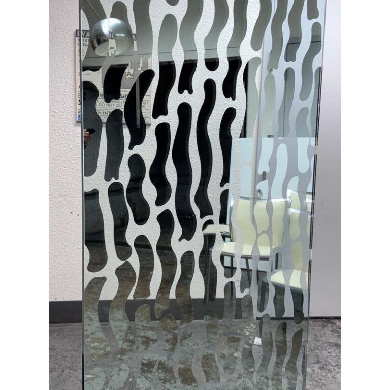 Post Modern Fiam Italia Mirrored + Glass Wall Divider - Design Plus Gallery