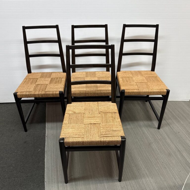 Rustic Farmhouse Ladderback Dining Side Chairs, Set of Four - Design ...
