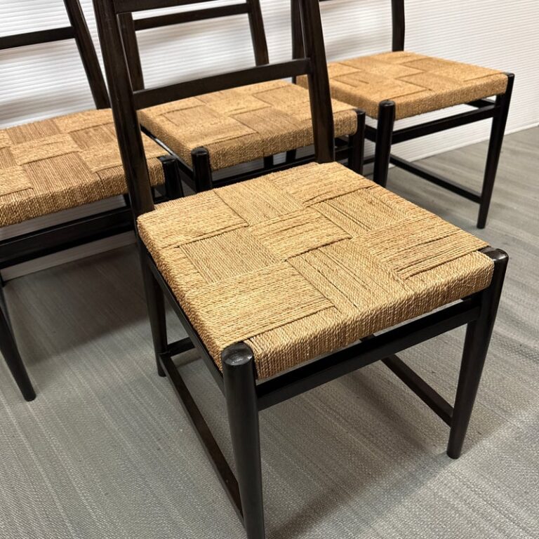 Rustic Farmhouse Ladderback Dining Side Chairs, Set of Four - Design ...