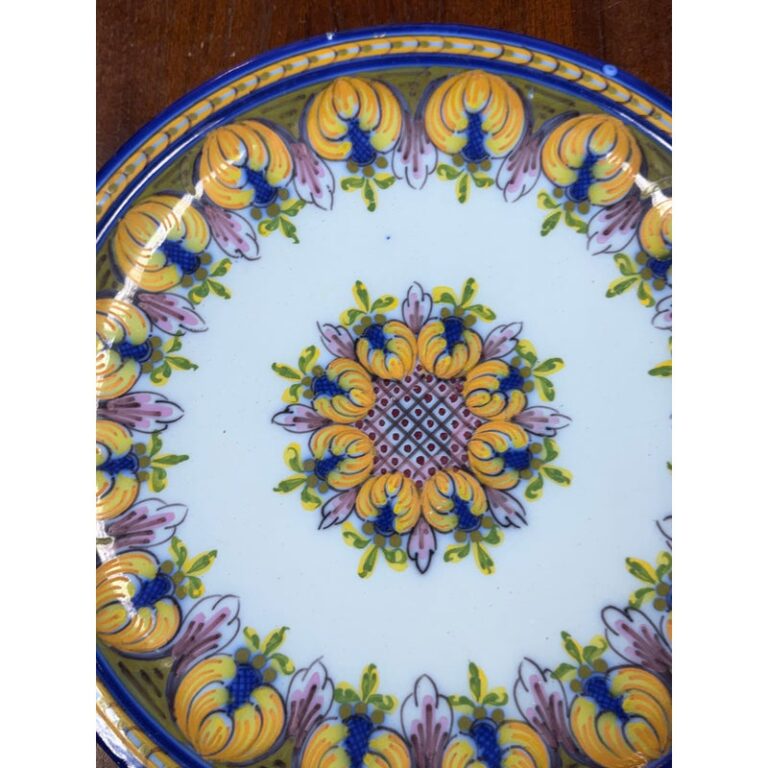 Portuguese Hand Painted Ceramic Wall Plate - Design Plus Gallery