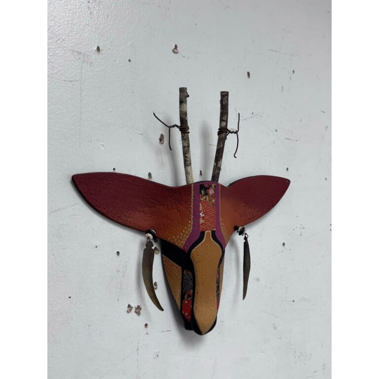 Hilarey Handcrafted Clay Animal Wall Mask, Signed - Design Plus Gallery