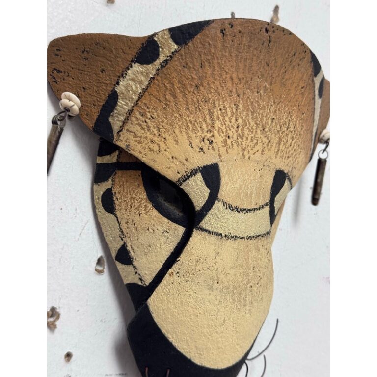 Hilarey Handcrafted Clay Animal Wall Mask, Signed - Design Plus Gallery