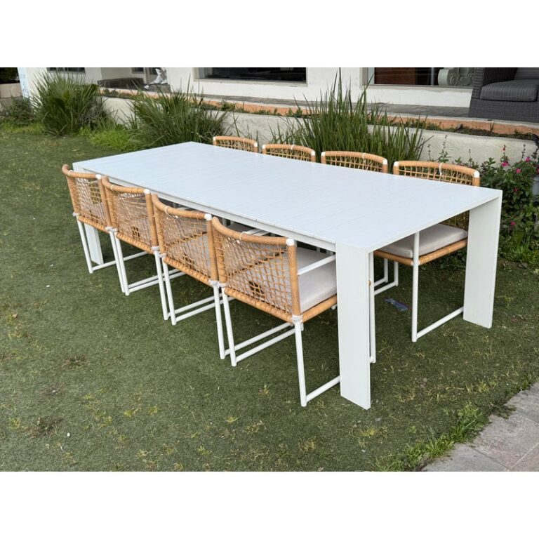 NEW Harbour Outdoor Hayden Dining Table + Loop Rattan Dining Chairs ...