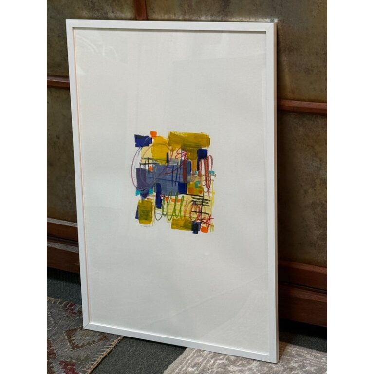 Isabel Wyatt "Blue Bee Bop" Original Painting, Signed - Design Plus Gallery