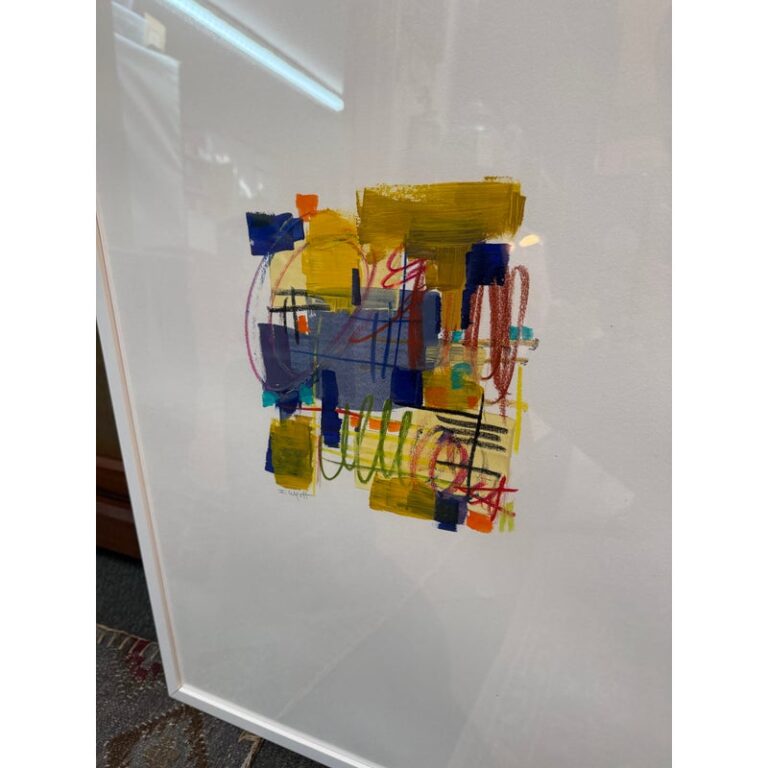 Isabel Wyatt "Blue Bee Bop" Original Painting, Signed - Design Plus Gallery