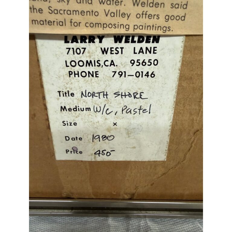 1980s Larry Welden North Shore Watercolor, Framed - Design Plus Gallery