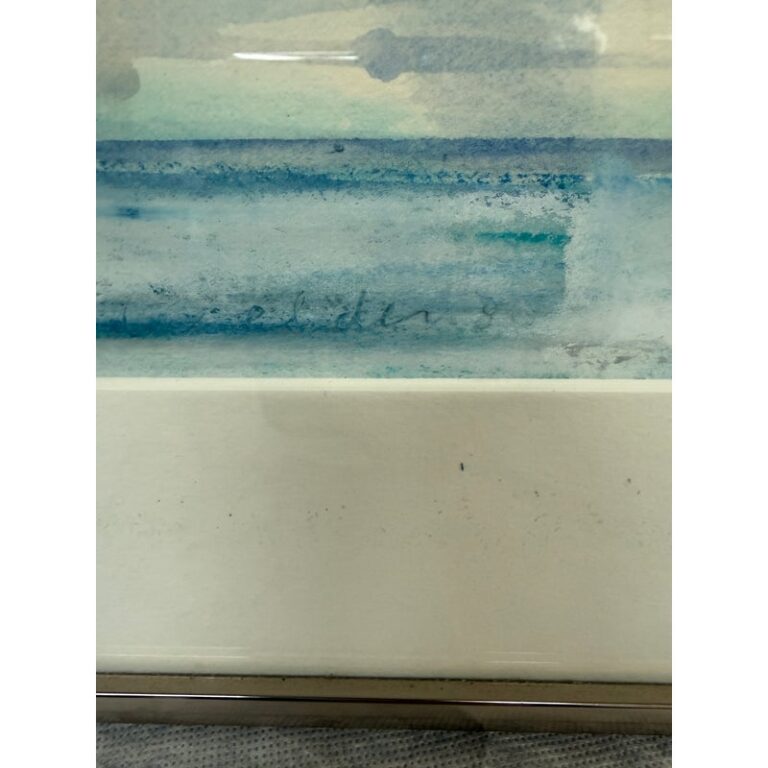 1980s Larry Welden North Shore Watercolor, Framed - Design Plus Gallery