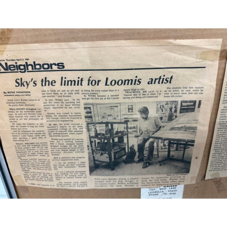 1980s Larry Welden North Shore Watercolor, Framed - Design Plus Gallery