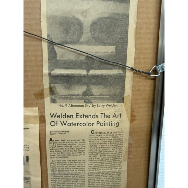 1980s Larry Welden North Shore Watercolor, Framed - Design Plus Gallery