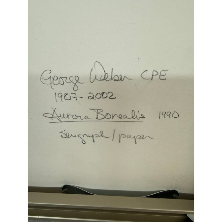 Circa 1990 George Weber Auroras Borealis Watercolor, Signed - Design ...